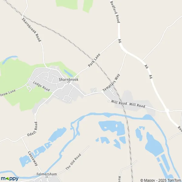 Map Sharnbrook: map of Sharnbrook, Bedford Borough MK44 1 and practical ...