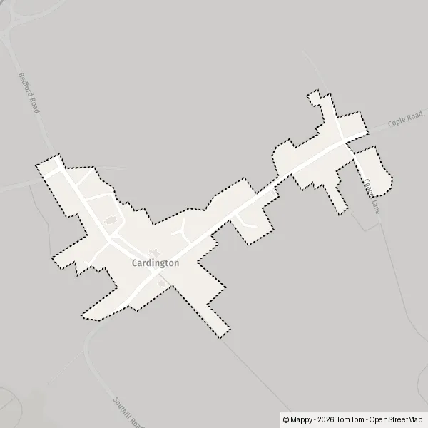 Map Cardington: map of Cardington, Bedford Borough MK44 3 and practical ...