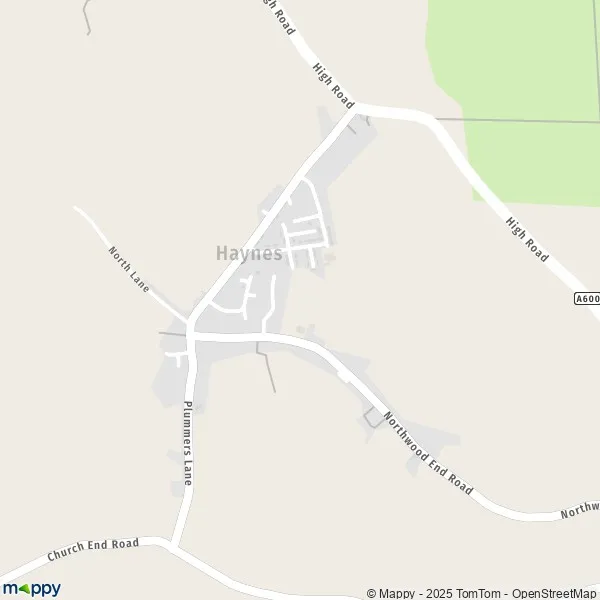 Map Haynes: map of Haynes, Central Bedfordshire MK45 3 and practical ...
