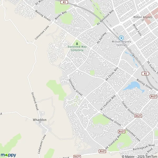 Map Shenley Church End Village: map of Shenley Church End Village ...
