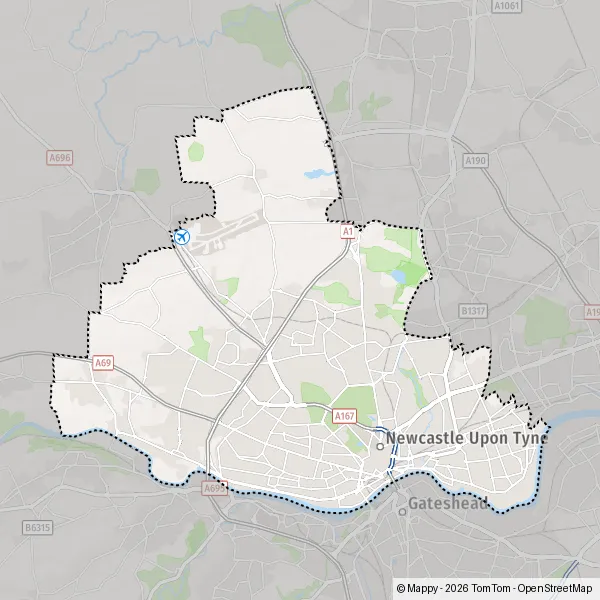 Map Dinnington: map of Dinnington (NE13 7) and practical information