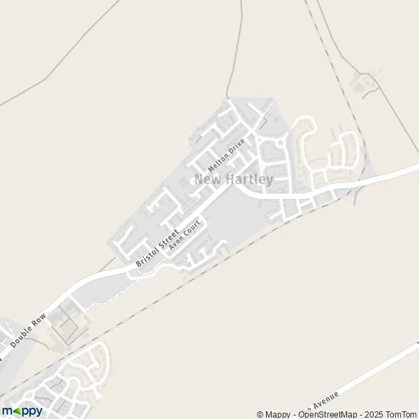 Map New Hartley: map of New Hartley, Northumberland NE25 0 and ...