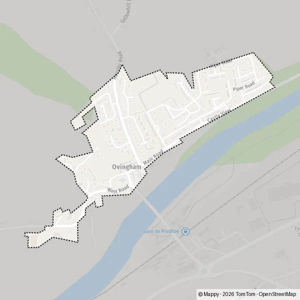 Map Ovingham: map of Ovingham, Northumberland NE42 6 and practical ...