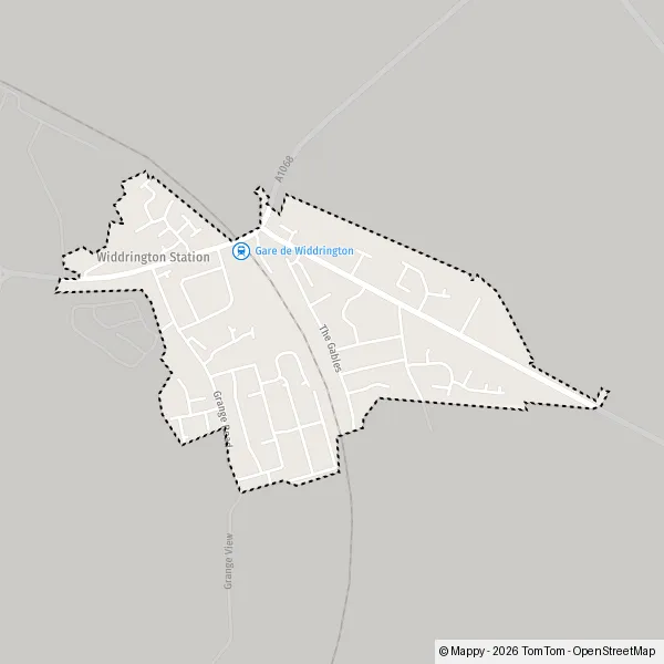 Map Widdrington Station: map of Widdrington Station, Northumberland ...