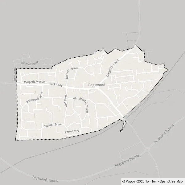 Map Pegswood: map of Pegswood, Northumberland NE61 6 and practical ...