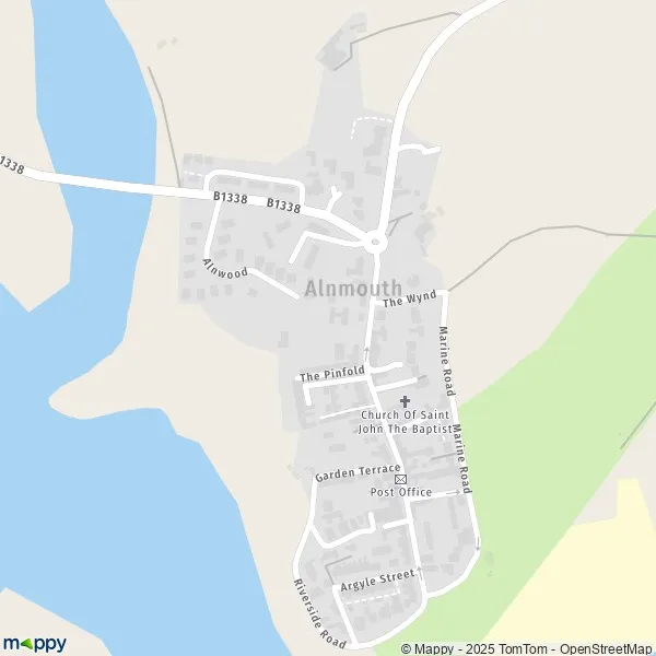 Map Alnmouth: map of Alnmouth, Northumberland NE66 3 and practical ...