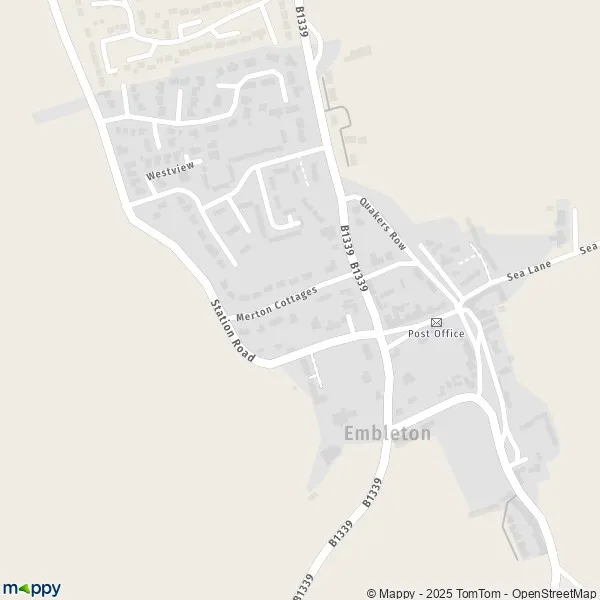 Map Embleton: map of Embleton, Northumberland NE66 3 and practical ...