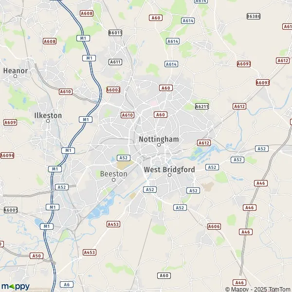 Map Nottingham: map of Nottingham (NG12 5) and practical information