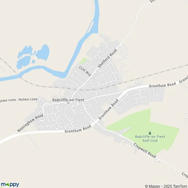 Map Radcliffe on Trent: map of Radcliffe on Trent, Rushcliffe NG12 2 ...