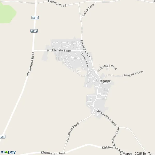 Map Bilsthorpe: map of Bilsthorpe, Newark and Sherwood NG22 8 and ...