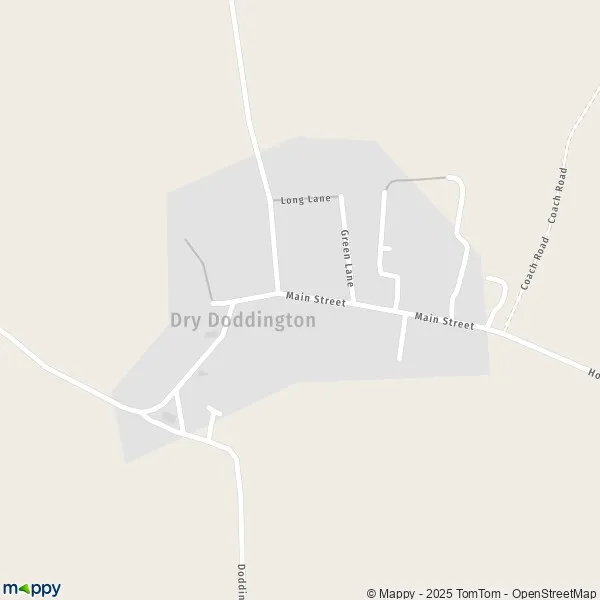 Map Dry Doddington: map of Dry Doddington, South Kesteven NG23 5 and ...