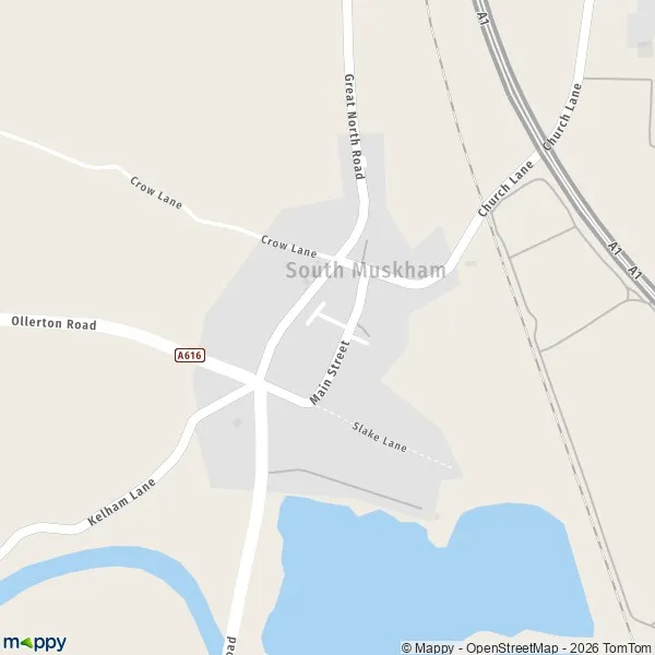 Map South Muskham: map of South Muskham, Newark and Sherwood NG23 6 and ...