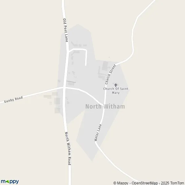 Map North Witham: map of North Witham, South Kesteven NG33 5 and ...