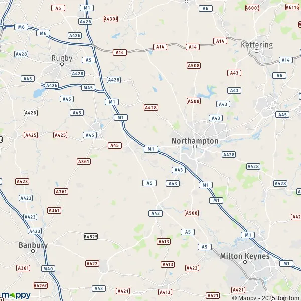 Map Daventry: map of Daventry (NN11 4) and practical information