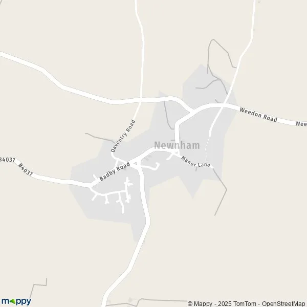 Map Newnham: map of Newnham, West Northamptonshire NN11 3 and practical ...