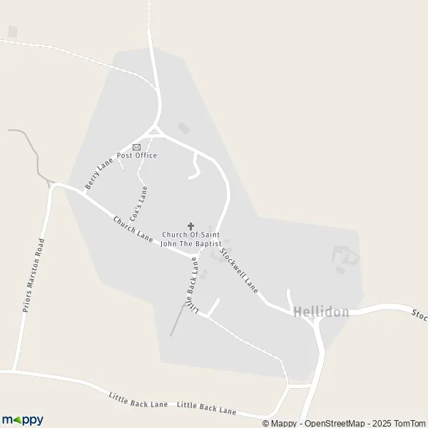 Map Hellidon: map of Hellidon, West Northamptonshire NN11 6 and ...