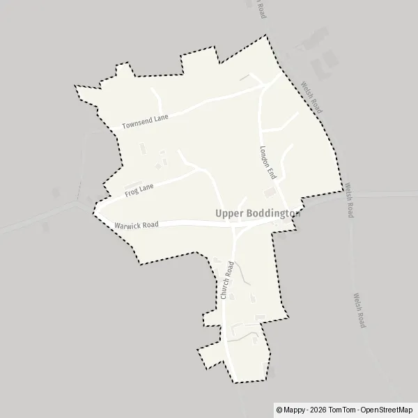 Map Upper Boddington: map of Upper Boddington, West Northamptonshire ...