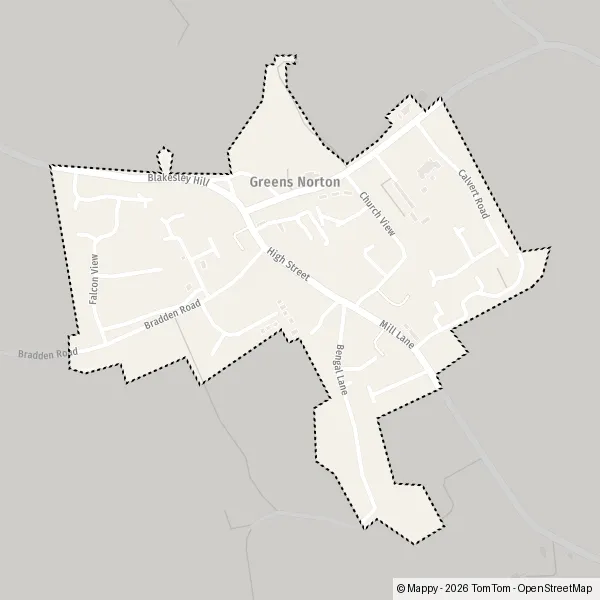 Map Greens Norton: map of Greens Norton, West Northamptonshire NN12 8 ...