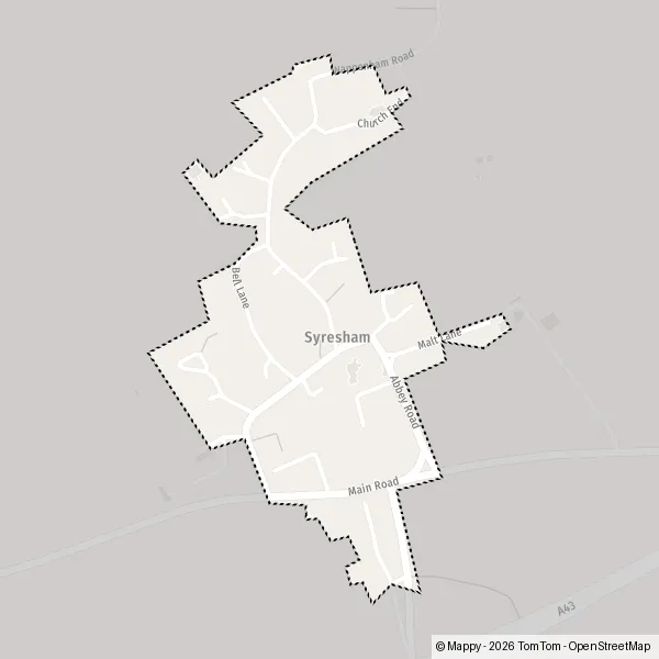 Map Syresham: map of Syresham, West Northamptonshire NN13 5 and ...