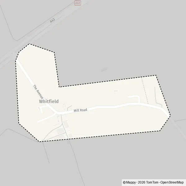 Map Whitfield: map of Whitfield, West Northamptonshire NN13 5 and ...