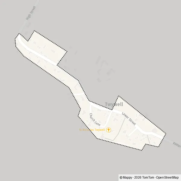 Map Twywell: map of Twywell, North Northamptonshire NN14 3 and ...