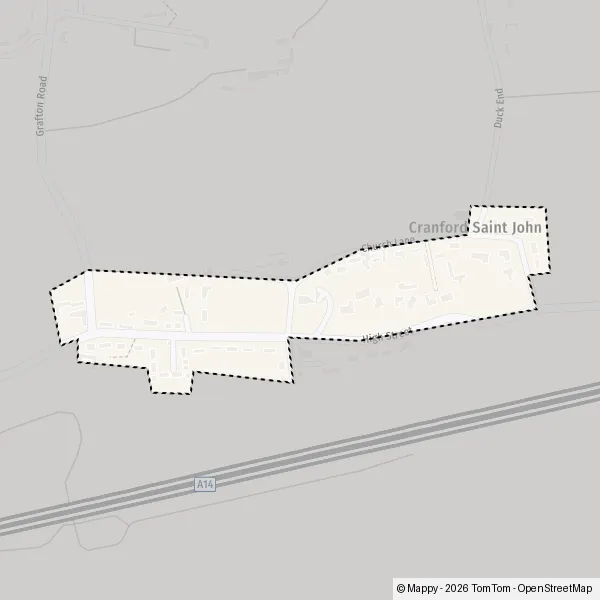 Map Cranford Saint John: map of Cranford Saint John, North ...