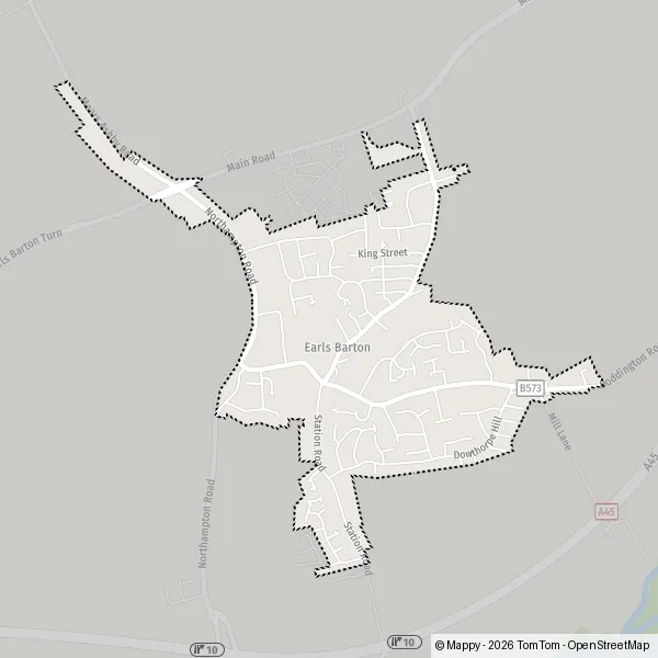 Map Earls Barton: map of Earls Barton, North Northamptonshire NN6 0 and ...