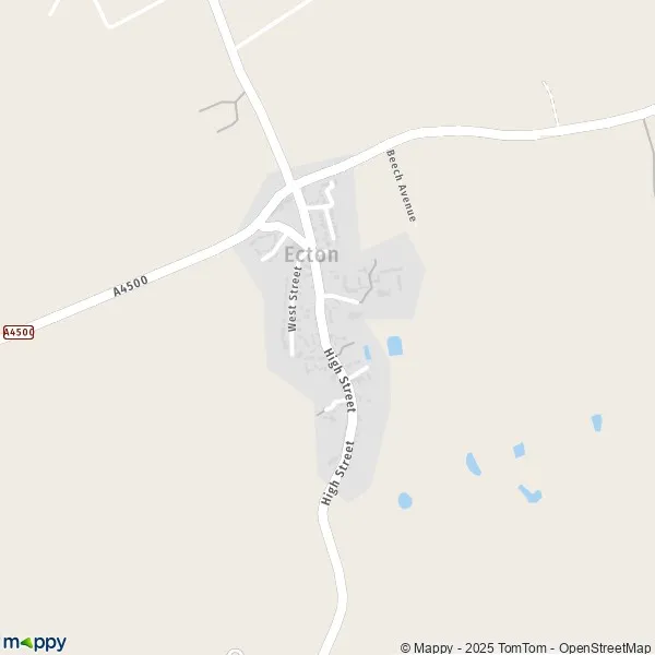 Map Ecton: map of Ecton, North Northamptonshire NN6 0 and practical ...