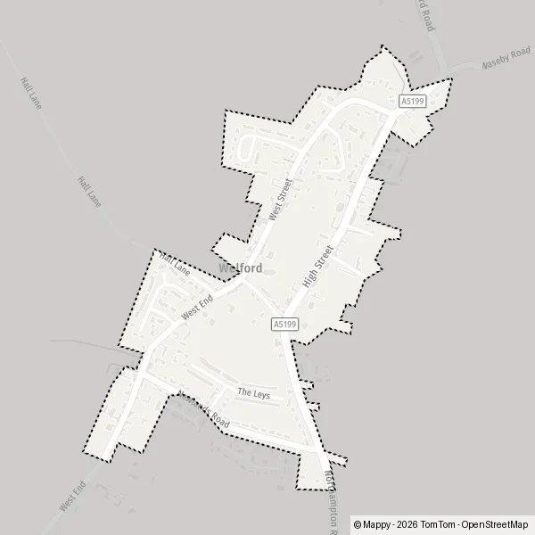 Map Welford: map of Welford, West Northamptonshire NN6 6 and practical ...