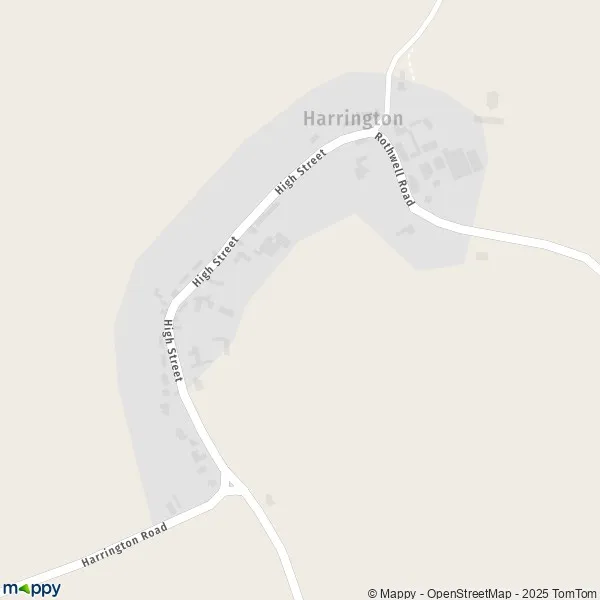 Map Harrington: map of Harrington, North Northamptonshire NN6 9 and ...