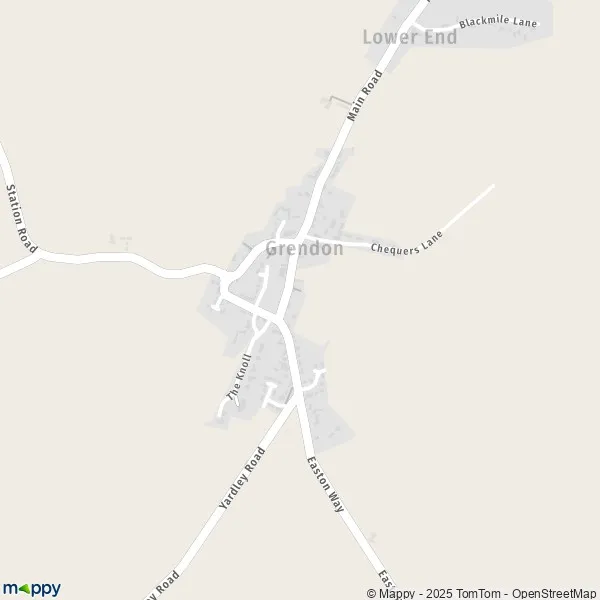 Map Grendon: map of Grendon, North Northamptonshire NN7 1 and practical ...