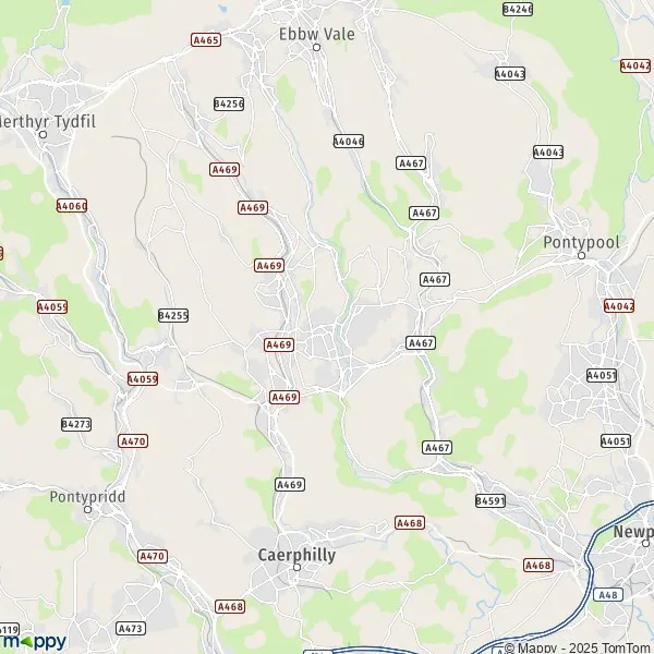 Map Caerphilly: map of Caerphilly (NP10 9) and practical information