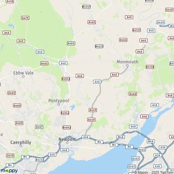 Map Usk: map of Usk (NP15 1) and practical information
