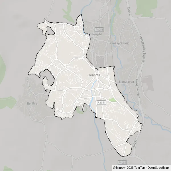 Map Cwmbran: map of Cwmbran, Torfaen NP44 3 and practical information