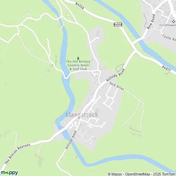 Map Llangattock: map of Llangattock, Powys NP8 1 and practical information