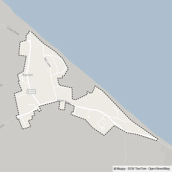 Map Bacton: map of Bacton, North Norfolk NR12 0 and practical information