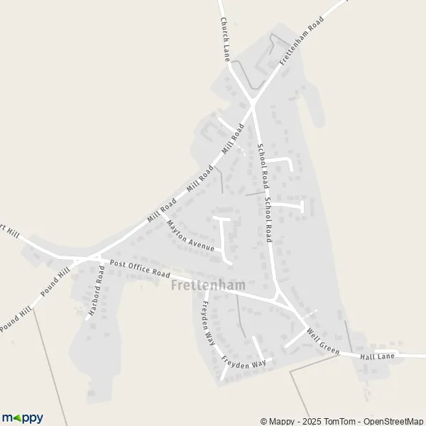 Map Frettenham: map of Frettenham, Broadland NR12 7 and practical ...