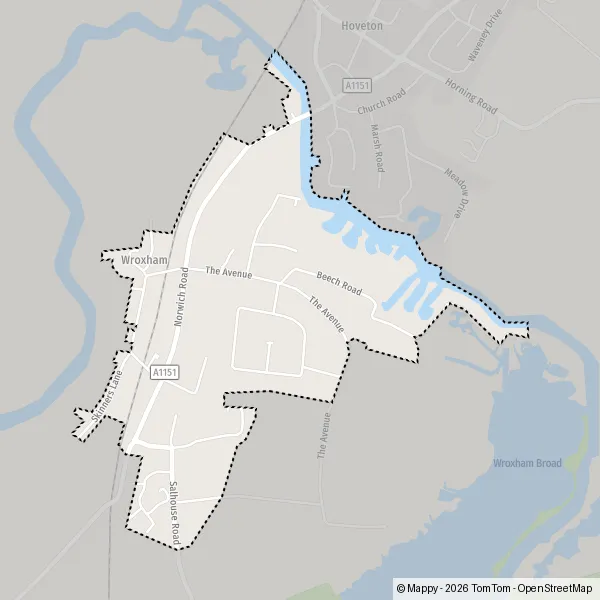 Map Wroxham: map of Wroxham, Broadland NR12 8 and practical information