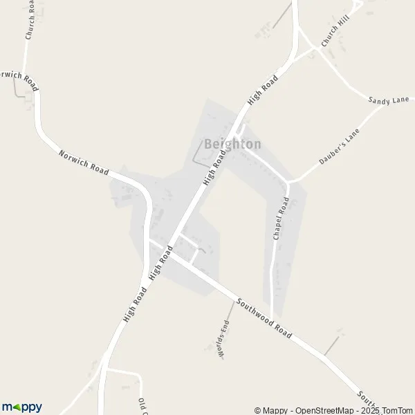Map Beighton: map of Beighton, Broadland NR13 3 and practical information