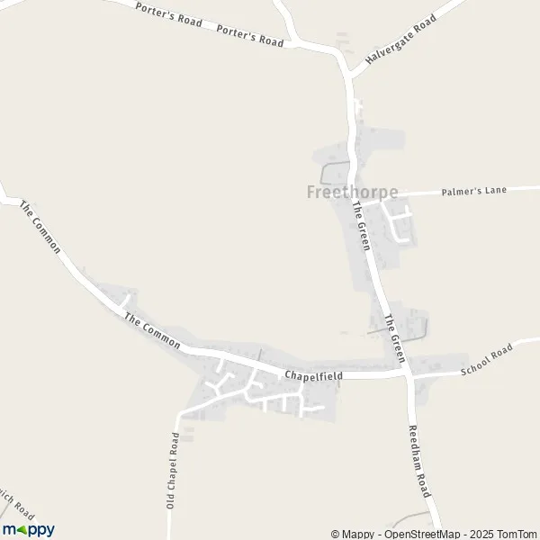 Map Freethorpe: map of Freethorpe, Broadland NR13 3 and practical ...