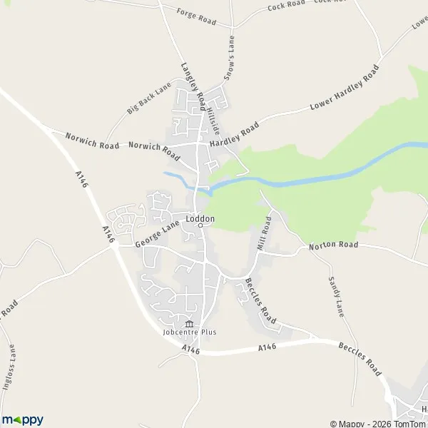 Map Loddon: map of Loddon, South Norfolk NR14 6 and practical information