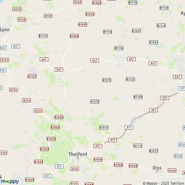 Map Breckland: map of Breckland (NR16) and practical information
