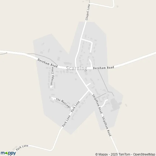 Map Scarning: map of Scarning, Breckland NR19 2 and practical information
