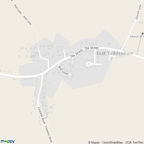 Map East Tuddenham: map of East Tuddenham, Breckland NR20 3 and ...