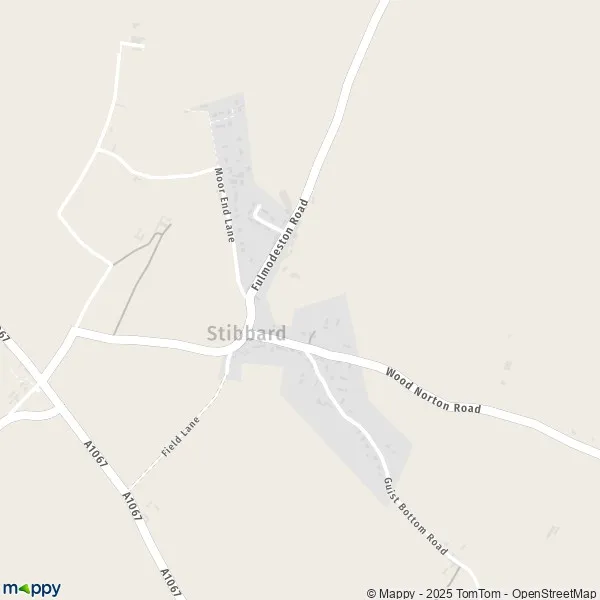 Map Stibbard: map of Stibbard, North Norfolk NR21 0 and practical ...