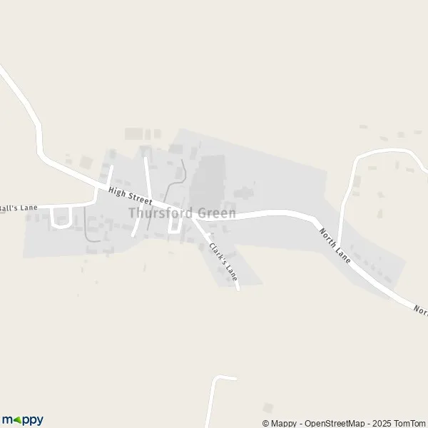 Map Thursford Green: map of Thursford Green, North Norfolk NR21 0 and ...