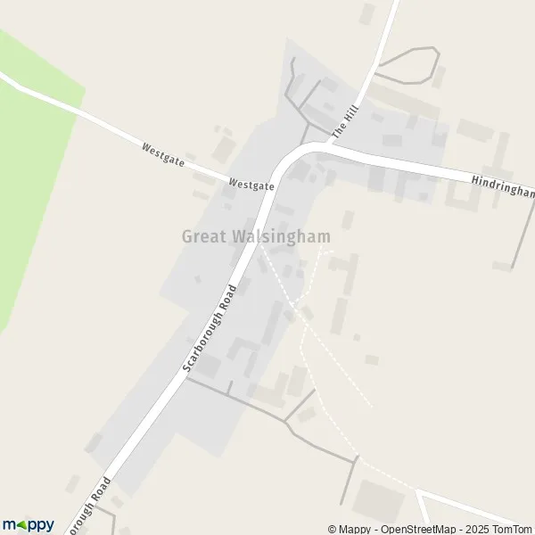 Map Great Walsingham: map of Great Walsingham, North Norfolk NR22 6 and ...