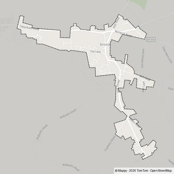 Map Briston: map of Briston, North Norfolk NR24 2 and practical information