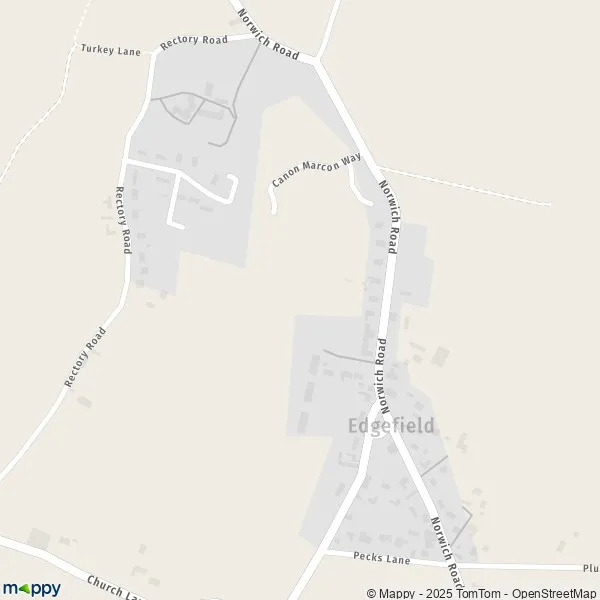 Map Edgefield: map of Edgefield, North Norfolk NR24 2 and practical ...