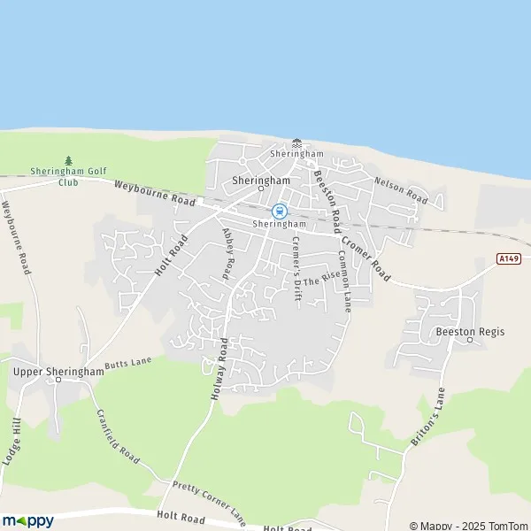 Map Sheringham: map of Sheringham, North Norfolk NR26 8 and practical ...